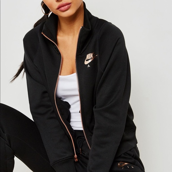 Nike | Sweaters | Nwt Nike Air Cropped Full Zip Jacket Rose Gold | Poshmark